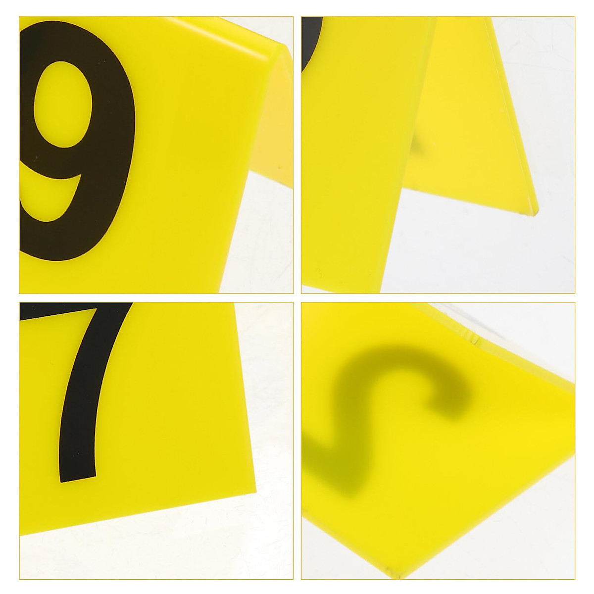 Hemoton 10pcs Evidence Markers Crime Scene Marker Tents 1-10 Table Number Tents for Halloween Party Decorations Yellow