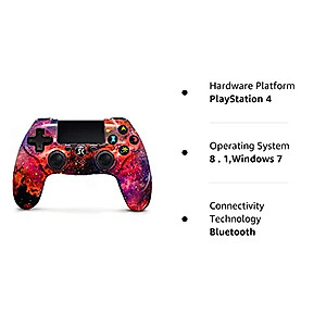 Kujian Wireless Controller for PS4, High Performance Double Shock Game Controller Compatible with Playstation 4/Slim/Pro/PC Gaming Controller with Sensitive Touch Pad, Motion Sensor(Nebula Series)
