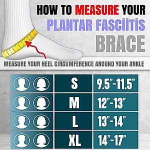 BLITZU Ankle Brace for Women, Men, Plantar Fasciitis Relief, Achilles Tendonitis Brace for Sprained Foot, Ankle Compression Sleeve with Strap Black XL