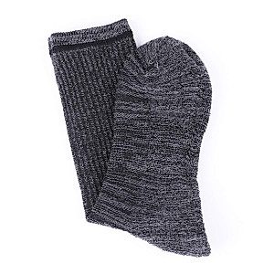 EnerWear 4 Pack Women's Merino Wool Outdoor Hiking Trail Crew Sock (US Shoe Size 4-10, Dark Purple/Black Stripe/Multi)