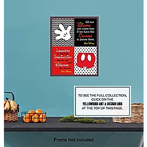 Quotes Wall Art Poster - Unique Inspirational Gift - Home or Office Decor for World Fans, Men, Women - Motivational Room Decorations for Girl, Kids, Boy Bedroom - 8x10 Unframed print