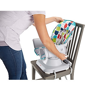 Fisher-Price SpaceSaver High Chair, Blue/Green