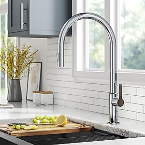 KRAUS Oletto High-Arc Single Handle Pull-Down Kitchen Faucet in Chrome, KPF-2821CH