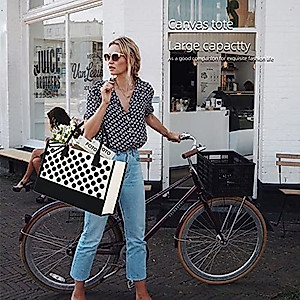 SUNELGIRL Christmas Gifts for Women-Initial Tote Bags for Women Canvas Bag, Bride Bag Bridal Shower Gift, Gifts for Sisters