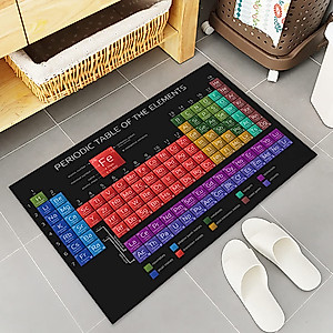 Kitchen Mat 2PCS, Periodic Table of Elements Kitchen Rugs for Kitchen Organization, Home Decor Anti-Fatigue Kitchen Floor Mats Non-Slip Kitchen Decor Runner Rug, Room Decor Standing Desk Mats