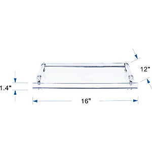 Artmaze Acrylic Tray, Breakfast Tray Serving Tray,with Acrylic Handles，Tray-Decorative,for Coffee Table Kitchen,16x12x2 inch…
