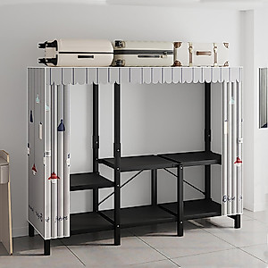 YETINGSHOP Heavy Duty Free Standing Closet Organizer, Extra Large Closet Organizer, Freestanding Closet Organizer with Shelves