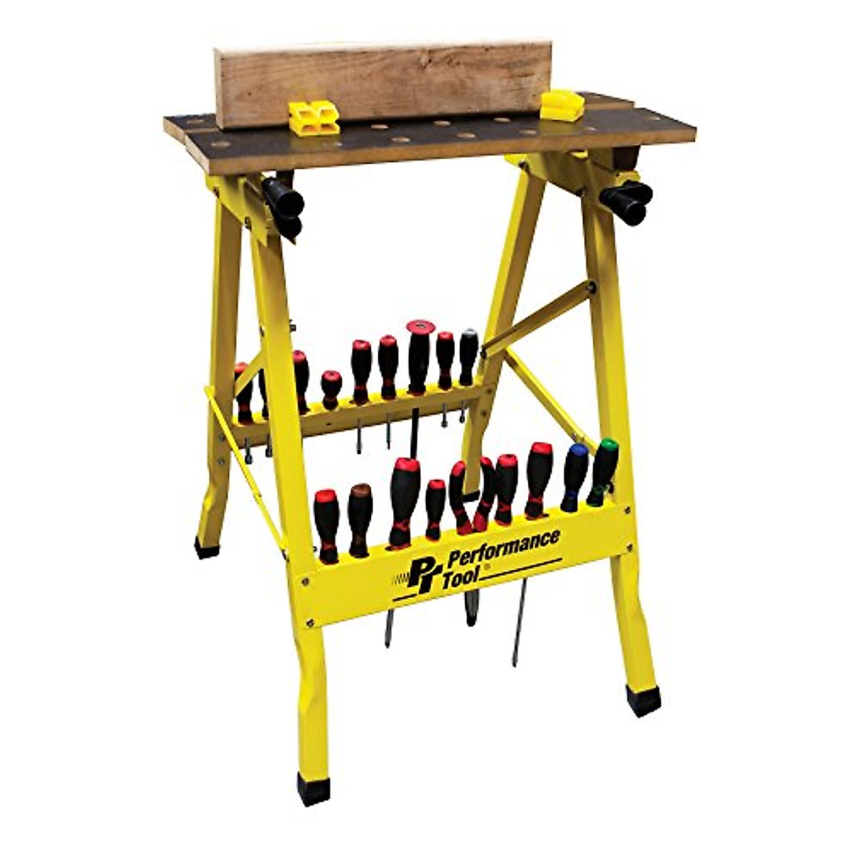 Performance Tool W54025 Portable Multipurpose Workbench and Vise (200 lbs Capacity) , Yellow