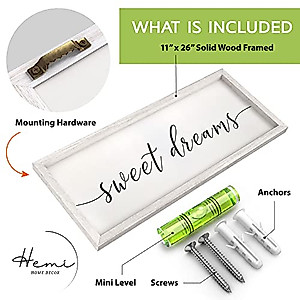 Hemi Home Decor Farmhouse Bedroom Wall Decor Above Bed, Rustic Wall Decor Bedroom, Wall Art Bedroom, Farmhouse Wall Decor Bedroom Wall Art, Pictures for Bedroom Wall Decor, 11 x 26 Inches