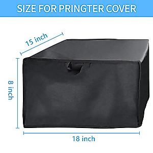 Jungda Printer Dust Cover, 600D Waterproof Universal Printer Cover for HP DeskJet 4155e/2755e/6055e/6455e Printer- 18 x 15 x 8 Inch