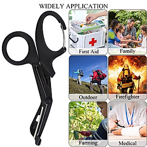 GRICARE 3-Pack Medical Scissors and Pen Light, Medical LED Penlights with Pupil Gauge, Trauma Shears Bandage Scissors with Carabiner-7.5" Surgical Scissors for Nurses, Doctors, Nursing Students, EMT