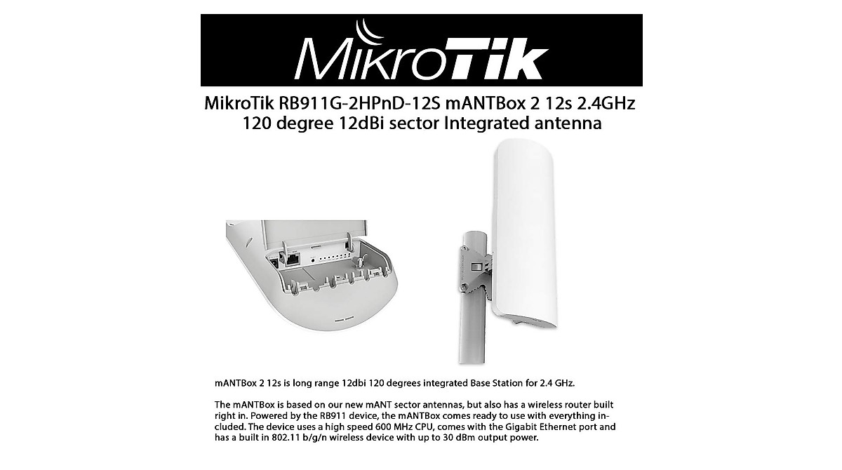 MikroTik mANTBox 2 12s - Long Range 2.4 GHz Base Station Wi-Fi
