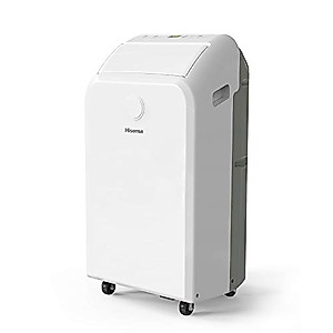 Hisense Portable Air Conditioner 8,000 BTU Cooling Dehumidifier Fan for Rooms up to 350 sq.ft, Remote Control, Long Distance Air Flow, White