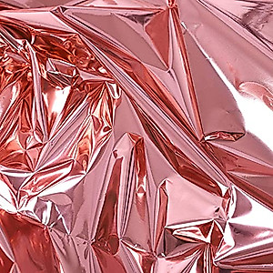 2 Pack Rose Gold Foil Tablecloth Table Cover Shiny Tablecloth for Party Wedding, Birthday, Baby Shower, Girl’s Night, Anniversary, Thanksgiving, Christmas, 40 x 108 Inches