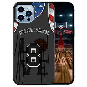 Custom Basketball Jersey Design Your Own Personalized Name and Number Rubber Cover Phone case for Samsung Galaxy A15/A25/A14/A54/A53 5G/A03S/A02S/A10E/A12/A13/A32/A33/A42/A51/A52/A71