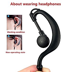 G Shape Earpiece Mic Compatible with Motorola APX 1000 APX 6000 APX 8000 XPR 7000 XPR 7550 XPR 7550e XPR 6000 XPR 6100 XPR 6500 XPR 6550 XPR 6580 XiR P8260 XiR P8268 Two Way Radio