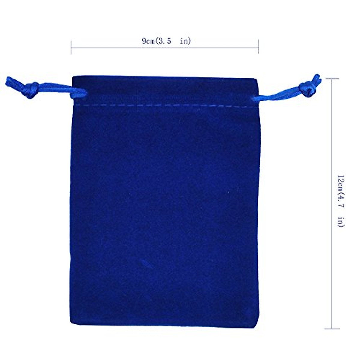 Ankirol 20pcs Velvet Drawstring Bags 3.5X 4.7'' Jewelry Gift Bags Pouches Favors (Blue)
