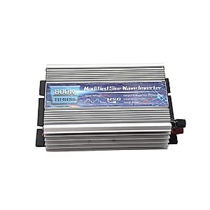 Power Inverter 800W with Dual sockets Output and USB5V 2000mA Input DC12V or 24V, Output AC110V 60Hz (12V)