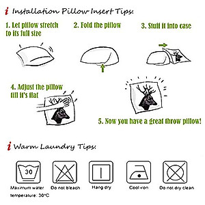 Royalours Outdoor Waterproof Throw Pillow Covers 18x18 Inch Set of 4 for Patio Furniture Flower Design Boho Farmhouse Pillow Cover Square Modern Geometry Pillow Cases for Garden Porch(Boho 4)