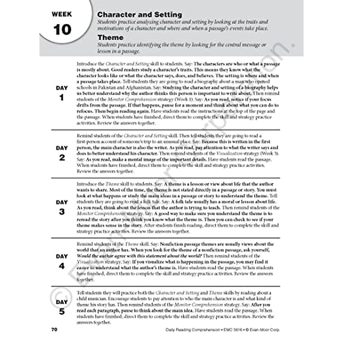 Evan-Moor Daily Reading Comprehension, Grade 6 - Homeschooling & Classroom Resource Workbook, Reproducible Worksheets, Teaching Edition, Fiction and Nonfiction, Lesson Plans, Test Prep