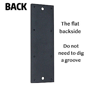 Orgerphy 7” Barn Door Handle Finger Pull Set (1 Pack) in Black | Heavy Duty Modern Simple Invisible Handle for Gates Garages Sheds Barn Door, Pocket Door | with Flat Bottom Easy to Install