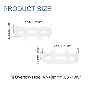 uxcell 30pcs Sink Overflow Rings, Bathroom Kitchen Basin Trim Bath Sink Hole Oval Hollow Plastic Overflow Drain Cover Insert in Hole (White)