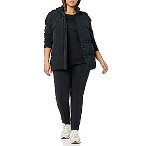 Amazon Essentials Women's Relaxed-Fit Water Repellent Recycled Polyester Puffer Vest (Available in Plus Size) (Previously Amazon Aware), Black, X-Large
