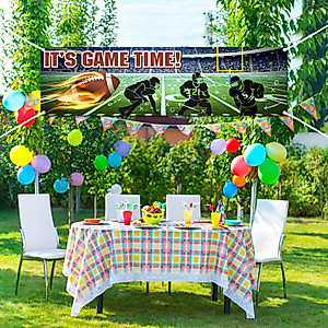 Football Party Banner Decoration for Football Themed Birthday Party Baby Shower Decor Football Game Concessions