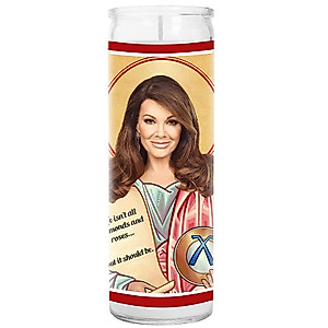 Lisa V Celebrity Prayer Candle - Funny Saint Candle - 8 inch Glass Prayer Votive - 100% Handmade in USA - Novelty Celebrity Gift