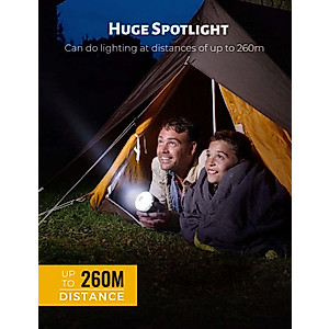 Wildley Camping Lantern, 600LM Camping Lights, 5 Light Modes Rechargeable Lantern Waterproof Mini Flashlight Emergency Lights for Home Power Failure, Camping Hanging, Car Camping (Black)