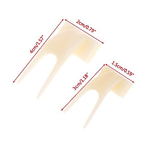 Seaskyer Pet Parrot Fruit Fork, 2Pcs Plastic Parrot Feeding Bird Cage Accessories Birds Food Holder Feeder Device Pin Clip, for Small Animal Feeder (S: 3x1.5cm/1.18x0.59'')