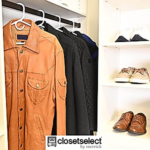 Heavy Duty Plastic Hangers, Made in USA, White Heavy Weight Hanger, 28 Pack