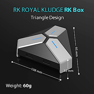 RK ROYAL KLUDGE Keyboard and Mouse Converter for PS4/PS3/N-switch/Xbox One, Keyboard Controller Adapter for USB 2.0 Mouse