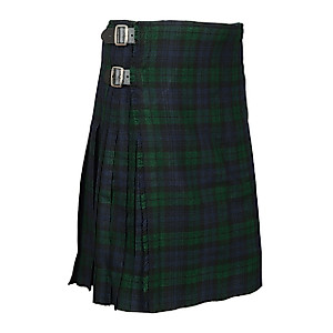 Traditional Scottish Black Watch 8 Yard Tartan Kilt 40
