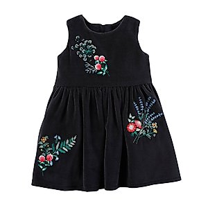Carter's Baby Girls' Floral Dress 3 Months Black