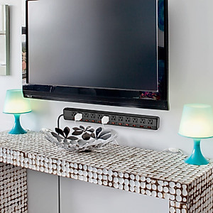 12 Outlet Heavy Duty Power Strip with Individual Switches,Wall Mount Power Strip Surge Protector for Appliances,6FT Cord,1200J 15A 1875W