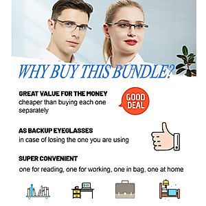 WEMOOTANTS 4 Pack Blue Light Blocking Reading Glasses 1.5 Men Women Glare UV Filter Blocker Readers 1.0 1.25 1.5 1.75 2.0 2.25 2.5 2.75 3.0 3.5 4.0 Black, 1.50