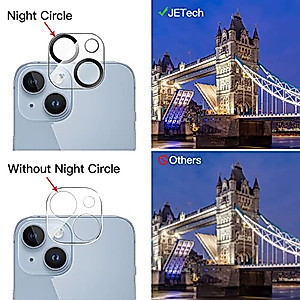 JETech Full Coverage Screen Protector for iPhone 14 Plus 6.7-Inch (NOT FOR iPhone 14 6.1-Inch) with Camera Lens Protector, Tempered Glass Film, HD Clear, 2-Pack Each