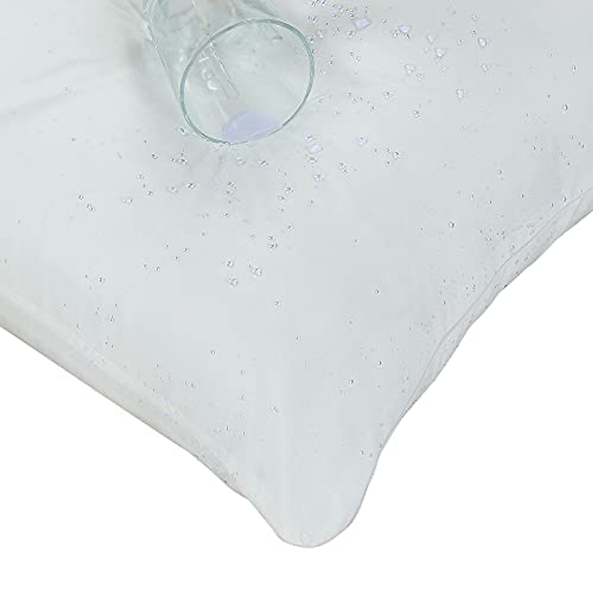 Royale Linens Waterproof Queen Pillow Protector 2 Pack - 20x30 Inches - Pillow Encasement - 100% Microfiber - Zippered Closure - Pillow Case - Smooth & Breathable (Queen, Pack of 2, White)