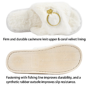 MGupzao Women's Bride Slippers Bachelorette Party Bridesmaid Gift Bachelor Party Bridal Shower Party Favor (Large New)