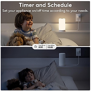 EIGHTREE Smart Plug, Smart Home WiFi Outlet Compatible with Alexa & Google Home, Smart Socket with Remote Control & Timer Function, 2.4GHz WiFi Only