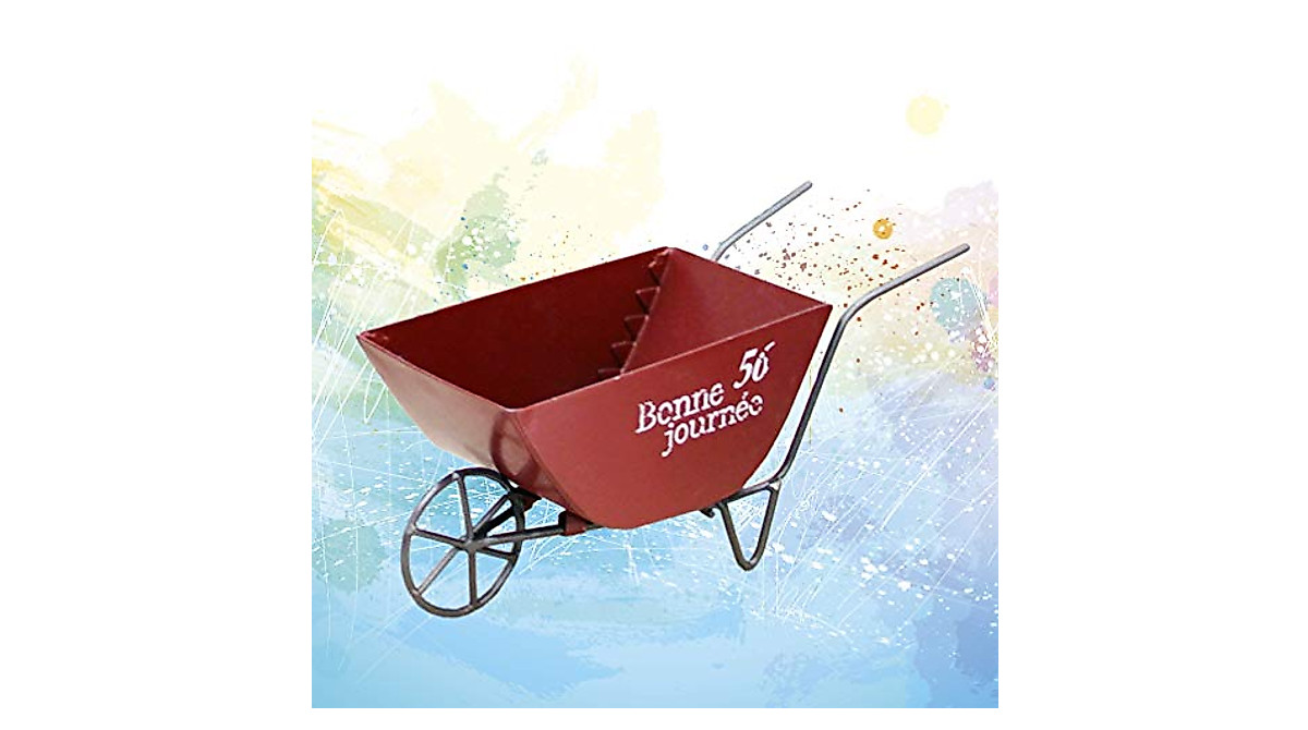 Hemoton Mini Wheelbarrow Planter - Modern Home Decor