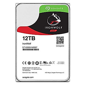 Seagate IronWolf 12TB NAS Internal Hard Drive HDD – CMR 3.5 Inch SATA 6Gb/s 7200 RPM 256MB Cache for RAID Network Attached Storage – Frustration Free Packaging (ST12000VN0008)