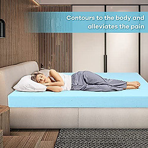 KOMFOTT 3 Inch Full Gel Memory Foam Mattress Topper, Ventilated Ultra Soft Cooling Gel Mattress Pad with CertiPUR-US Certification, Pressure Relief Bed Topper for Back Pain