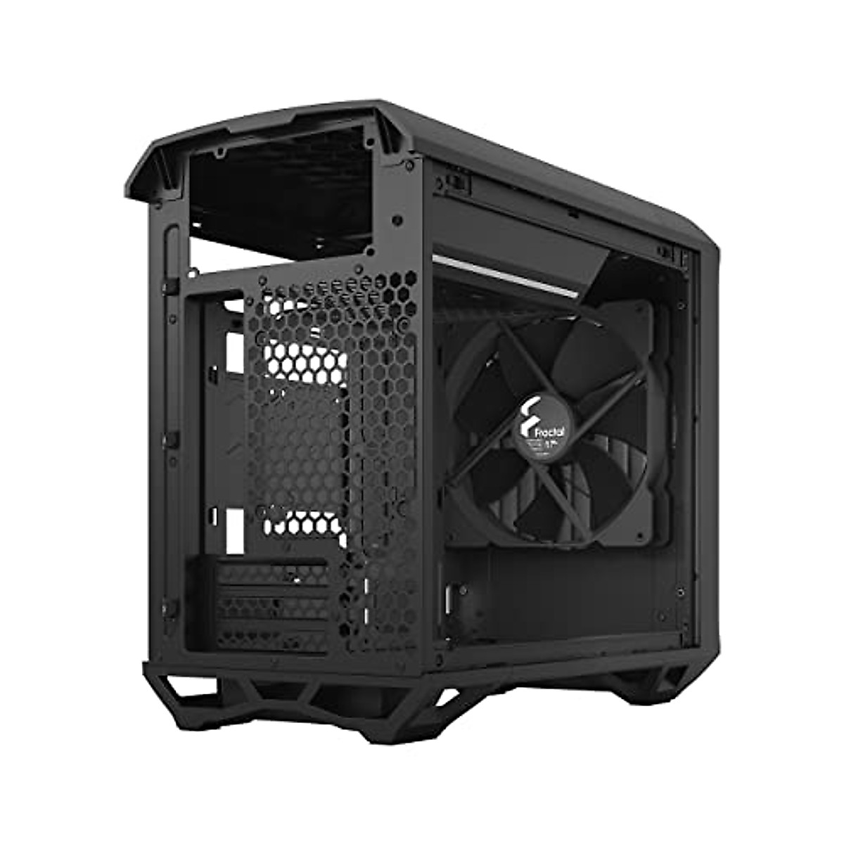 Fractal Design Torrent Nano Black - Solid Side Panel - Open Grille for Maximum air Intake - 180mm PWM Fan Included - Type C - mITX Airflow Mini Tower PC Gaming Case