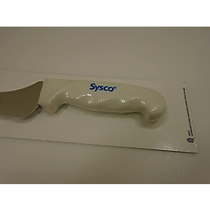 Sysco USA 9 in Offset Scalloped Slicer Bread Sandwich Knife Soft Grip Handle