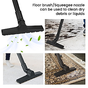 LIGO 4 Gallon Electric Wet&Dry Vacuum Cleaner, 4.0 Peak HP Shop Vacuum with 1 Nozzle and 1 Brush, Stainless Steel Tank, 15 KPA