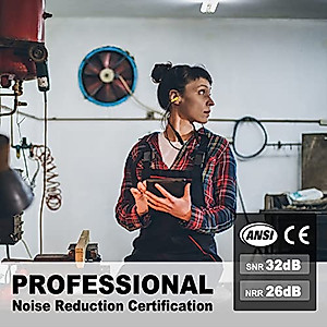 32dB Bluetooth Ear Plugs, Hearing Protection Earplug Headphones Wireless Noise Reduction Work Headphone