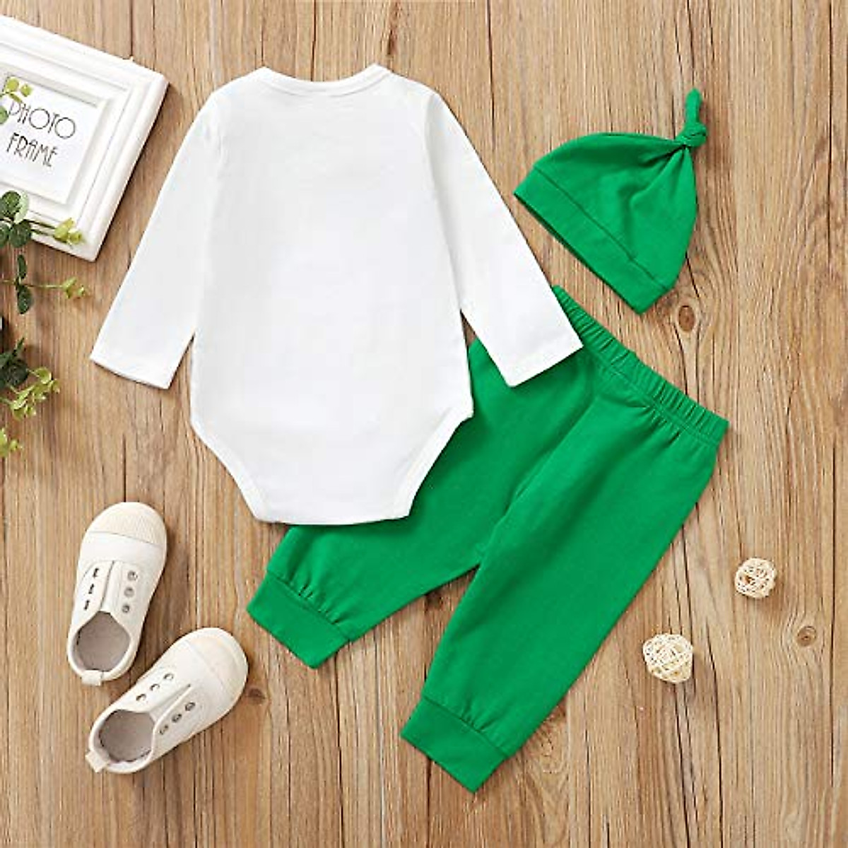 Detigee Baby Boy My 1st St. Patrick's Day Pant Clothing Set Newborn Shamrock Outfit (Green01,0-3 Months)