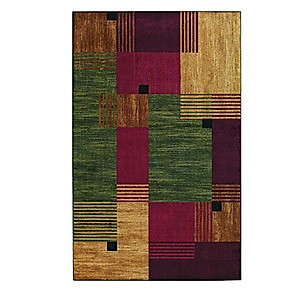 Mohawk Home Alliance Modern Geometric 7' 6" x 10' Area Rug - Red - Perfect for Living Room, Dining Room, Office